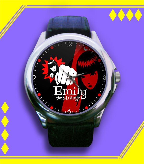 Brand New Emily The Strange Custom Leather Watch