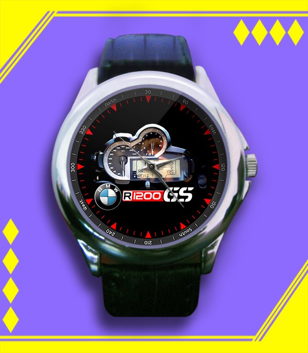 Brand New BMW R-1200 GS Speedometer Custom Leather Watch