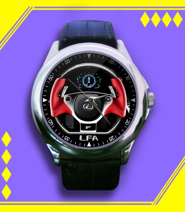 Brand New Lexus-LFA Cluster Steering Custom Leather Watch