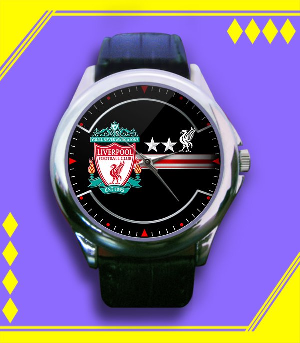 Brand New Liverpool Football Club Soccer Logo Custom Leather Watch
