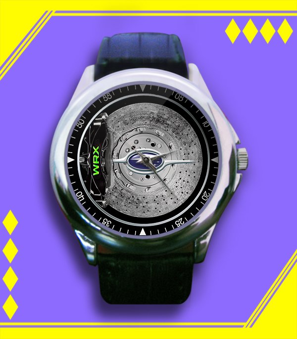 Brand New Subaru-Impreza WRX Logo On DISC Brake Custom Leather Watch