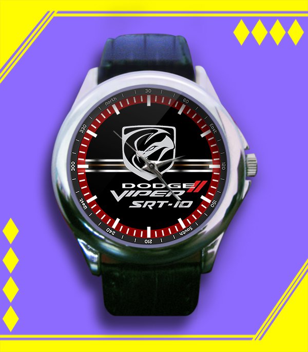 Brand New Viver Dodge SRT 10 Logo Custom Leather Watch