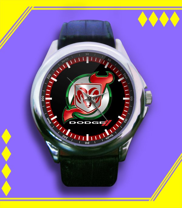 Brand New Dodge RAM Challenger Devil Custom Leather Watch