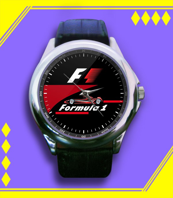 Brand New Formula One Logo Custom Leather Watch