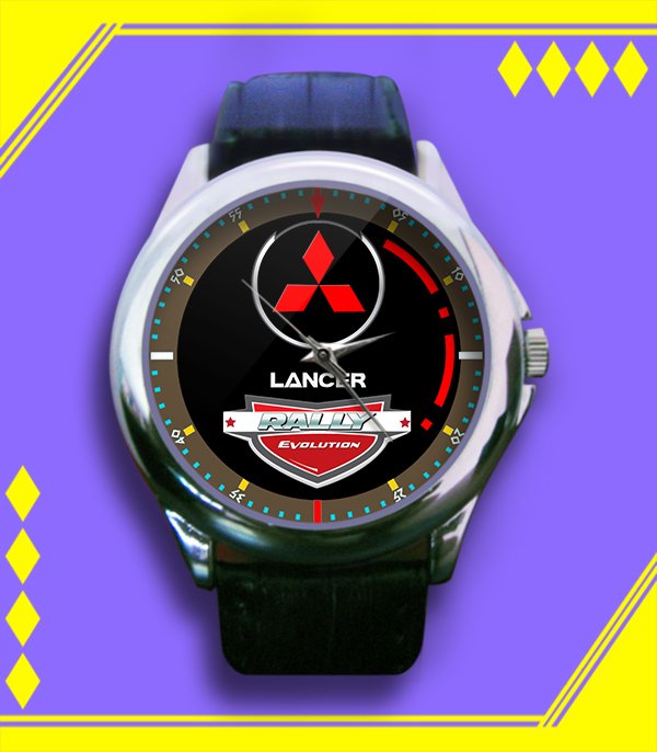 Brand New Mitsubishi Lancer Rally Evolution Custom Leather Watch