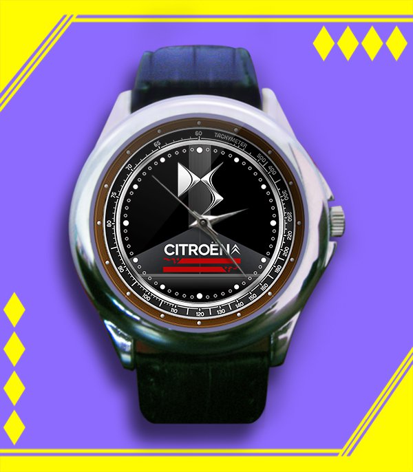 Brand New Citroen DS Logo Custom Leather Watch