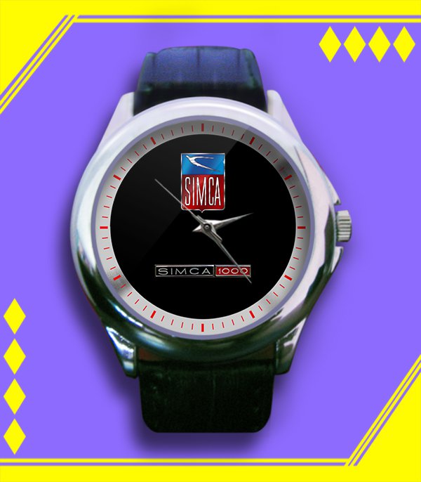 Brand New Simca 1000 Logo Custom Leather Watch