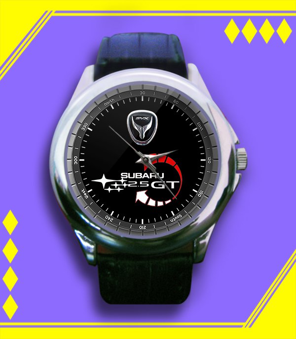 Brand New Subaru Alcyone SVX GT Logo Custom Leather Watch