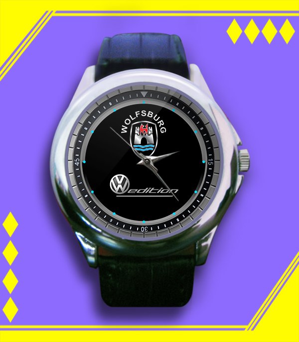 Brand New Volkswagen Wolfsburg Edition Logo Custom Leather Watch
