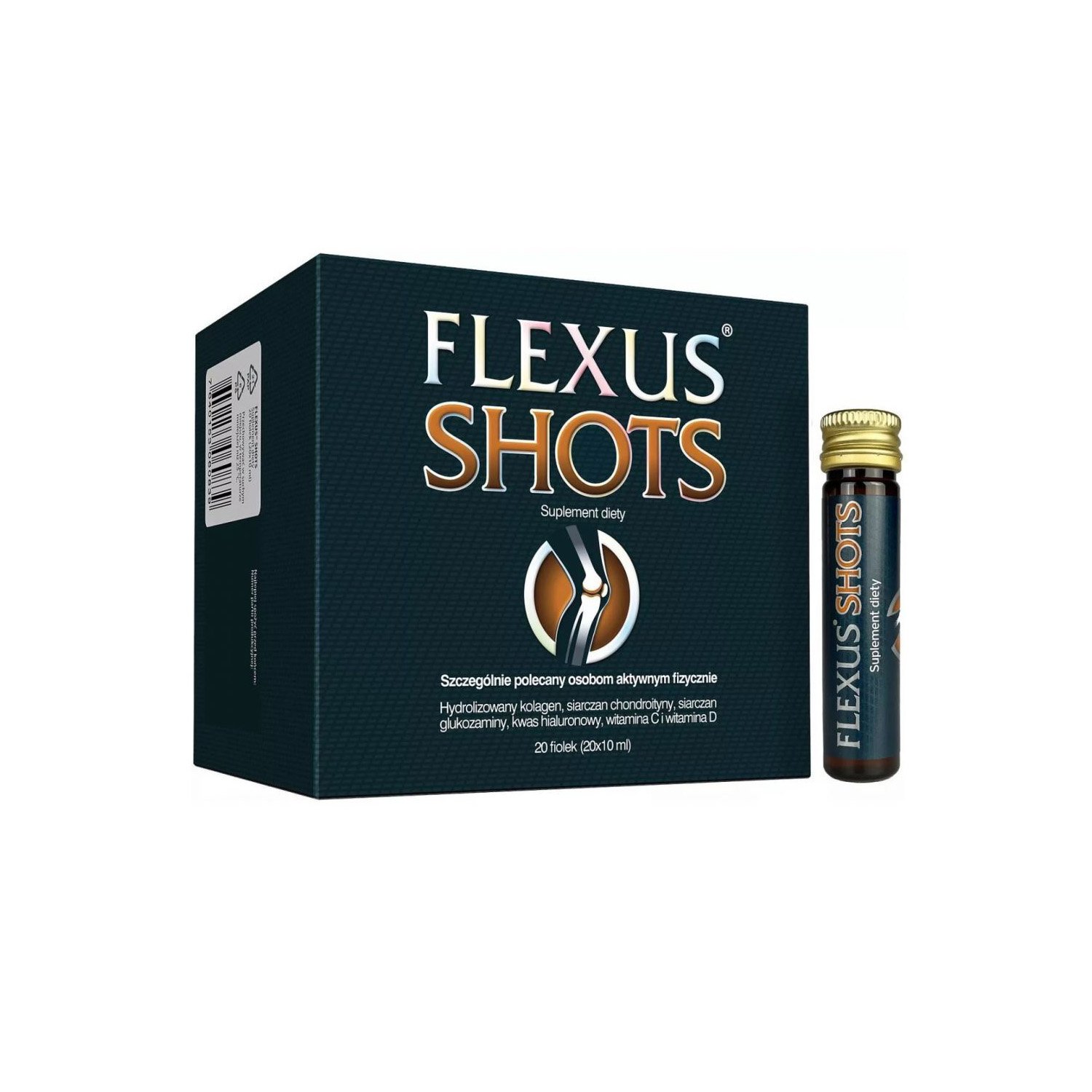 Flexus Shots Dietary Supplement for Bones & Joints Health Vitamins C D ...