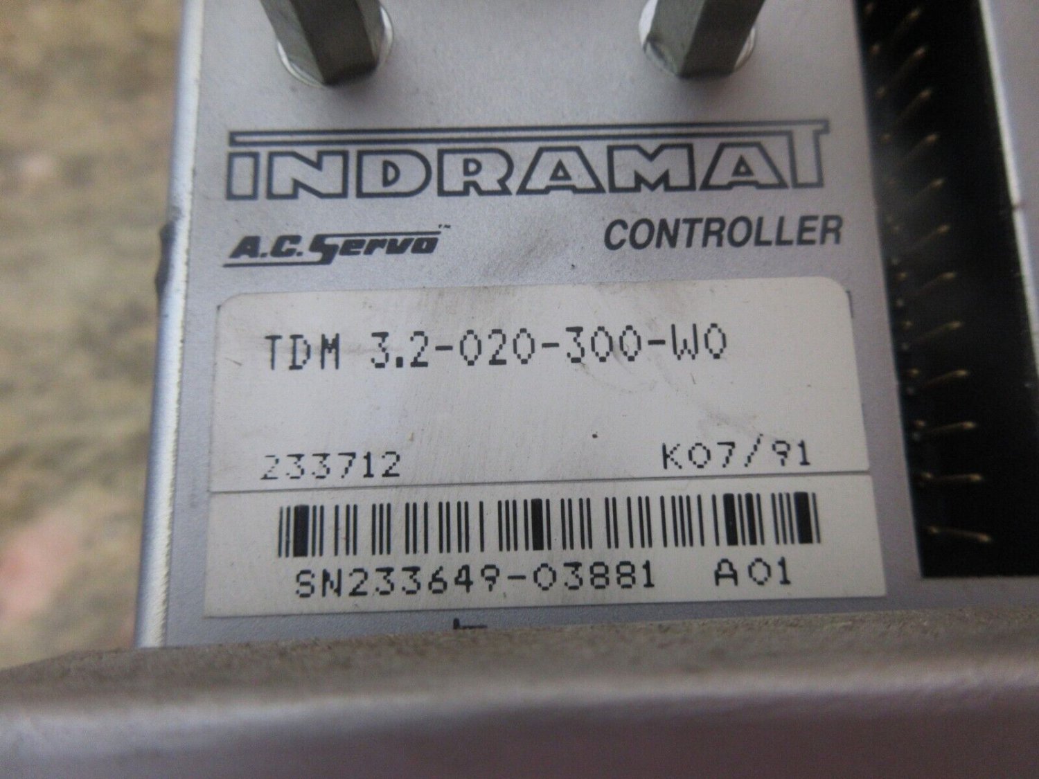INDRAMAT AC SERVO CONTROLLER TDM 3.2-020-300-W0 233712 K07-91 MOD14 ...