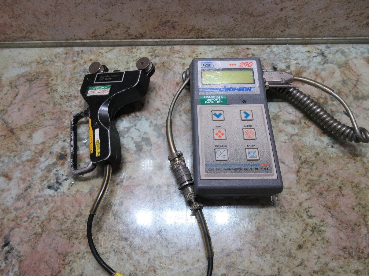 GSE DATA STAT 290 CONTROL TORQUE TESTER 020290-30000 007624 360704 ...