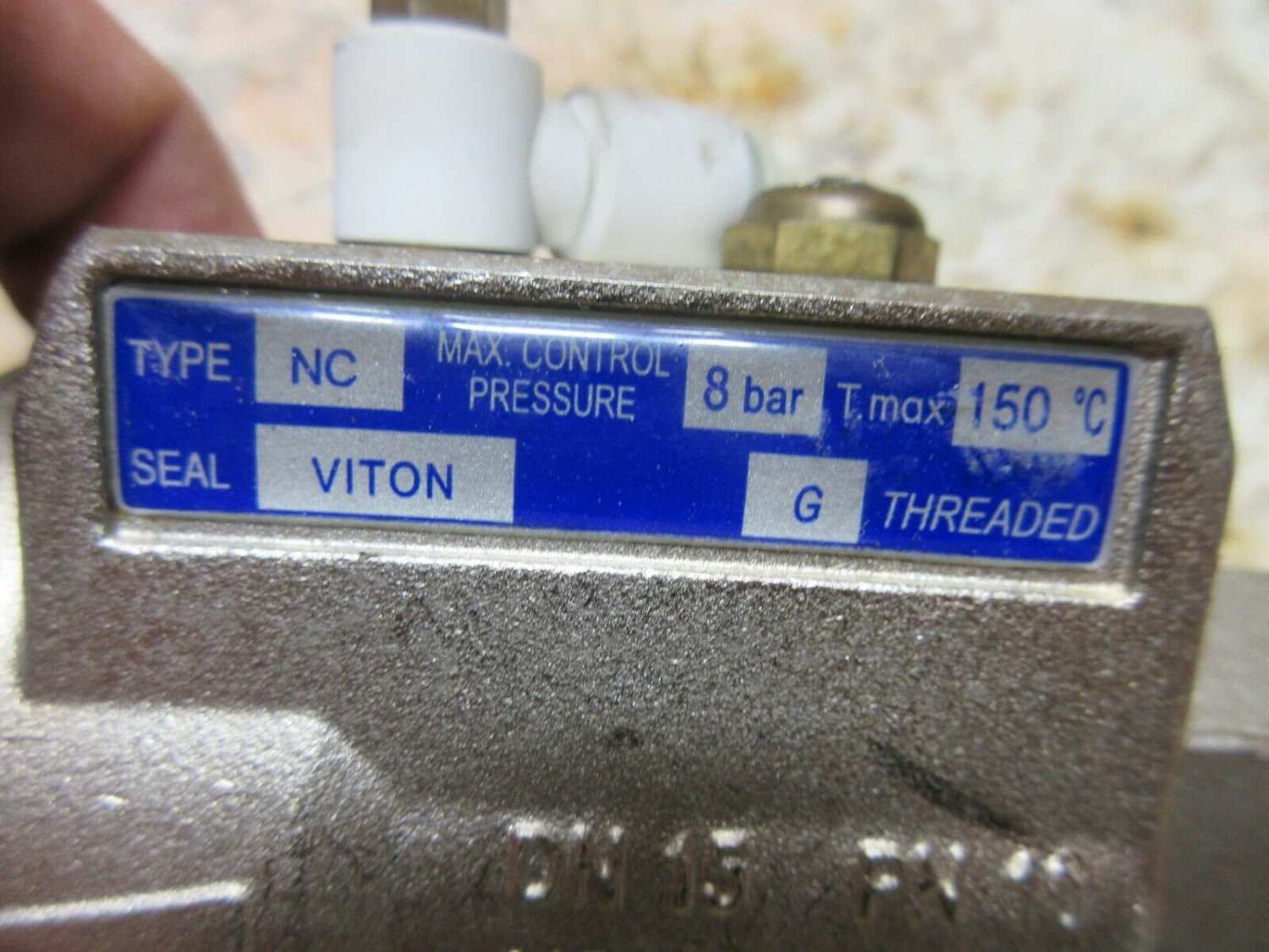 AIRON-PNEUMATIC VALVE TYPE NC 8BAR SEAL VITON G THREADED DN15 PN10 MS58 ...