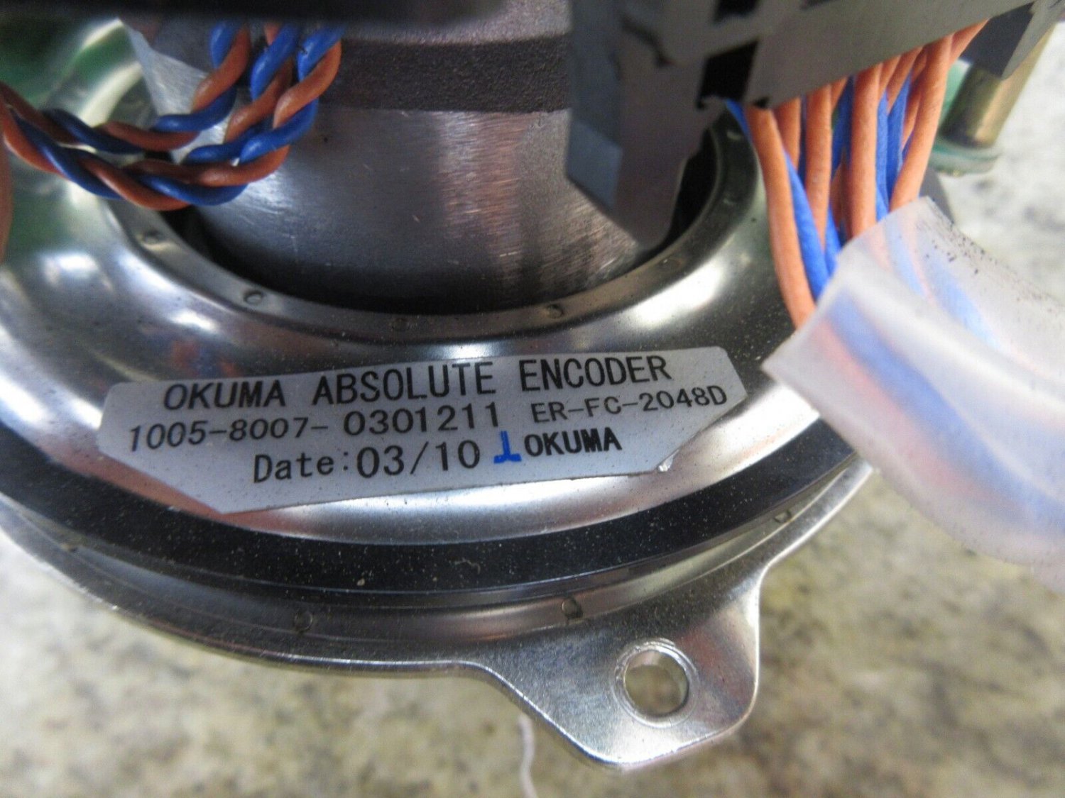 OKUMA ABSOLUTE ENCODER 1005-8007-0301211 ER-FC-2048D 03/10 E4809-820 ...