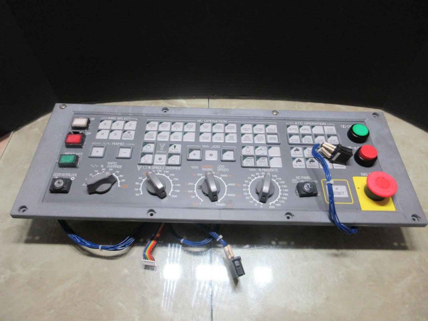 OKUMA MC-500H HORIZONTAL OSP MACHINE OPERATOR CONTROL PANEL E0105-566-056-3
