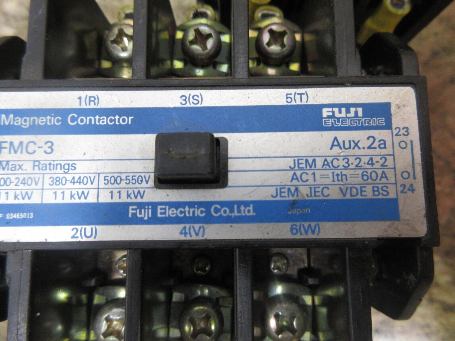 FUJI MAGNETIC CONTACTOR FMC-3 AUX.2A60A 11KW EACH 1