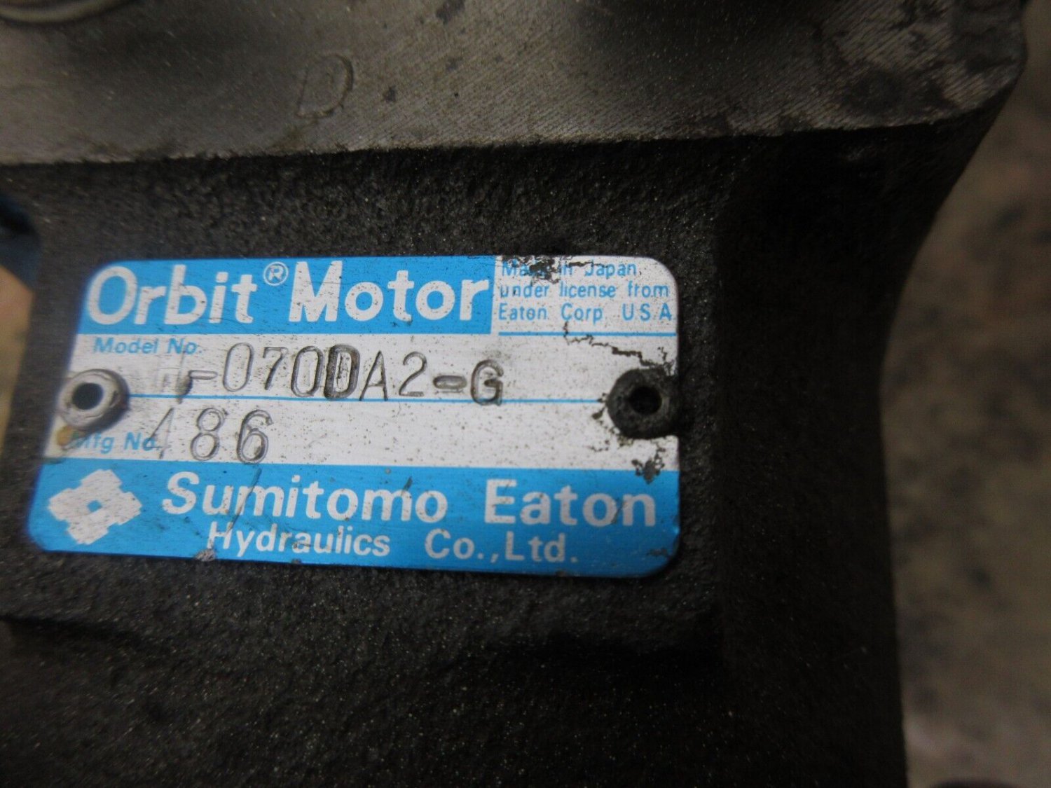 SUMITOMO EATON ORBIT MOTOR H-070DA2-G 486