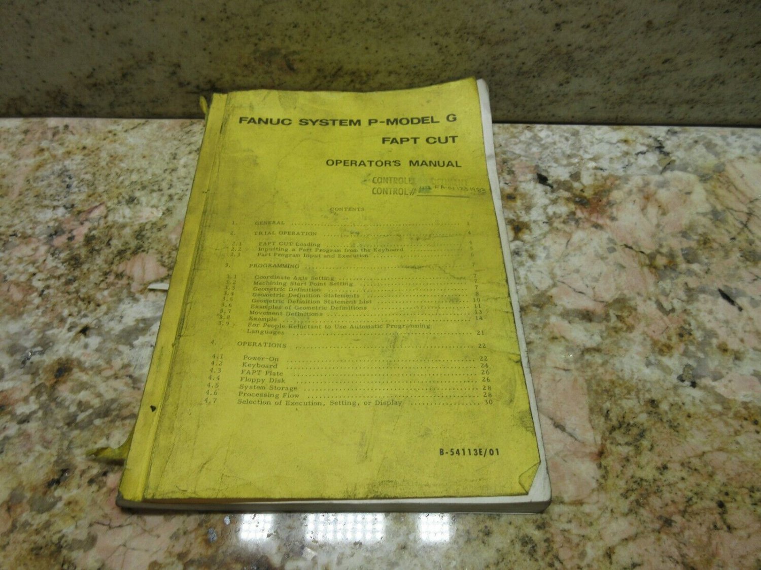 FANUC SYSTEM P-MODEL G FAPT CUT OPERATOR MANUAL B-54113E/01