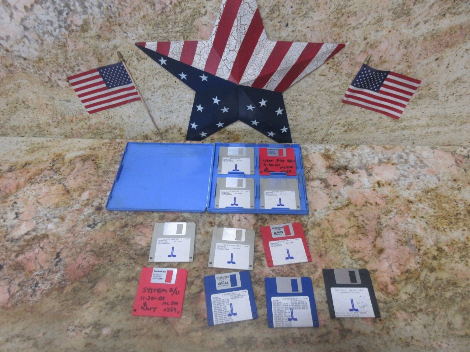 OKUMA MC-500H MICRO FLOPPY DISK CASE 3.5" X 12DISKS E8048-090-426-1 ...