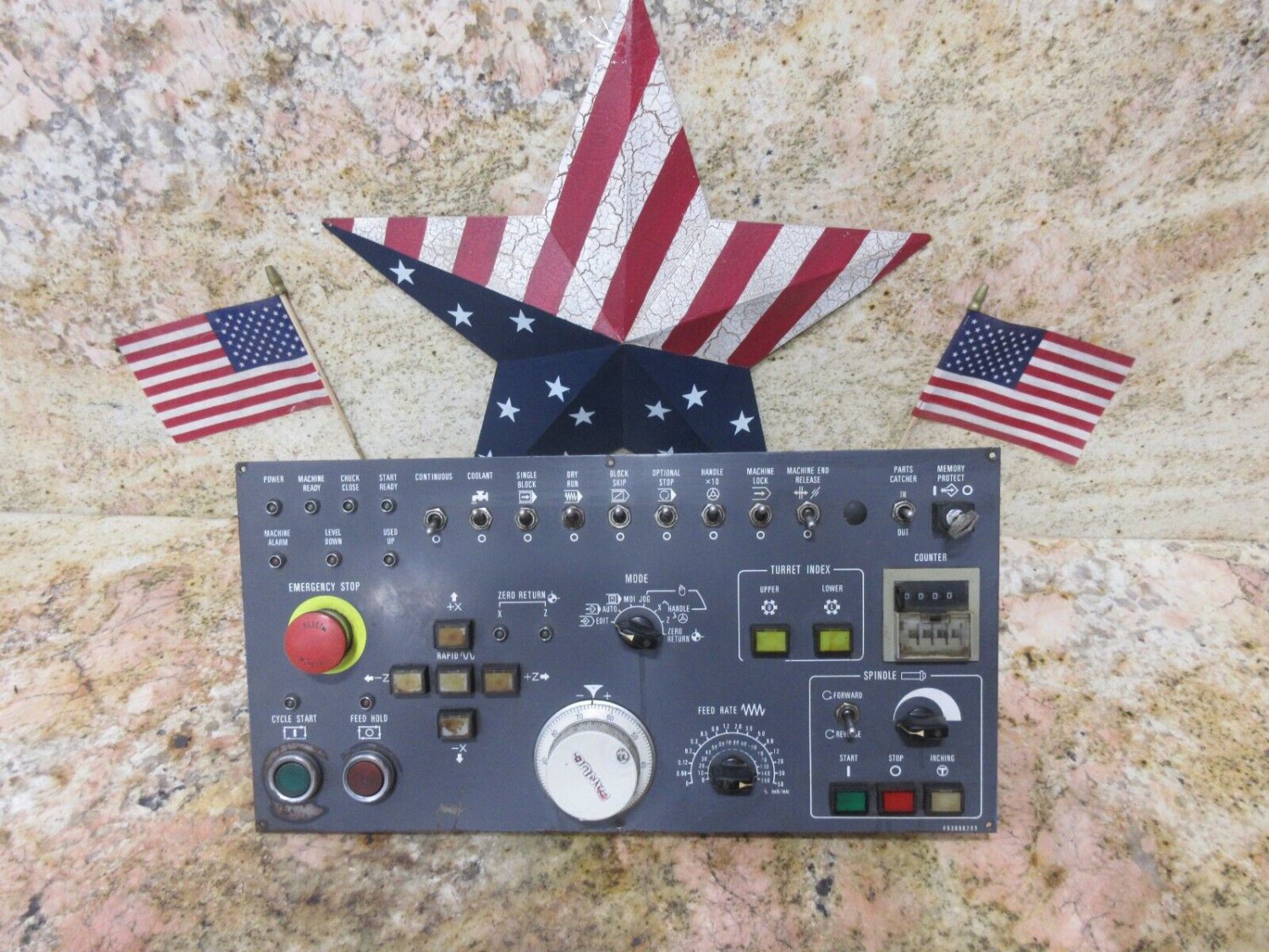 MIYANO KNC-45 CNC LATHE MAIN OPERATOR CONTROL PANEL A860-0201-T001 ...