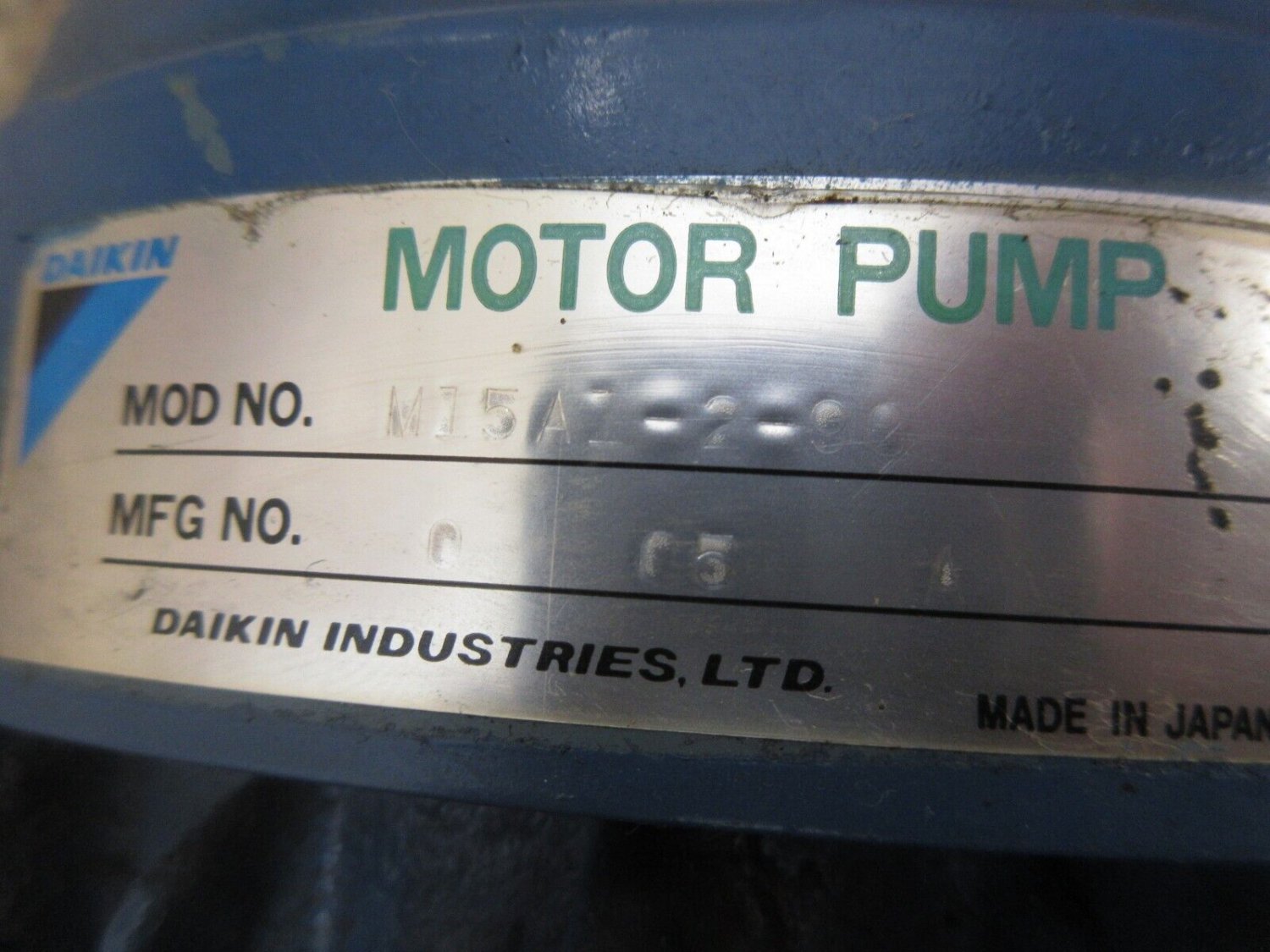 DAIKIN HYDRAULIC OIL MOTOR PUMP M15A1-2-90 V15AIR-95 V15A1R-95 WARRANTY