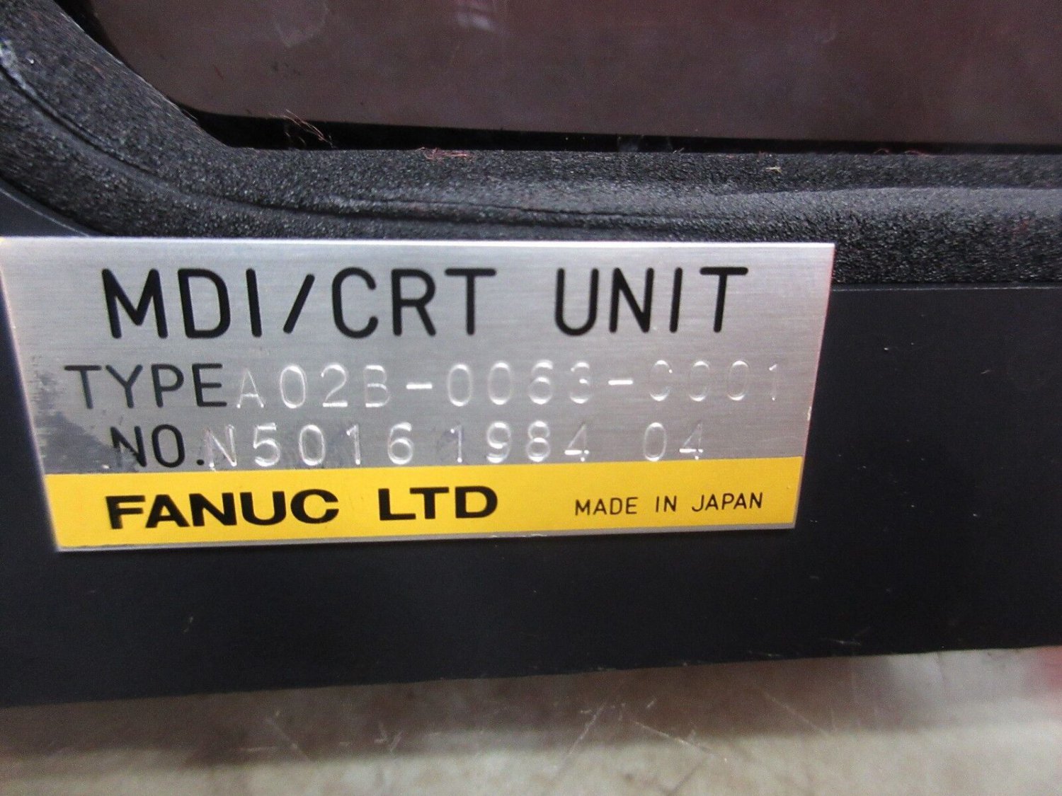 FANUC MDI/CRT UNIT A02B-0063-C001 A320-1600-T042/01 MONITOR PANEL CNC