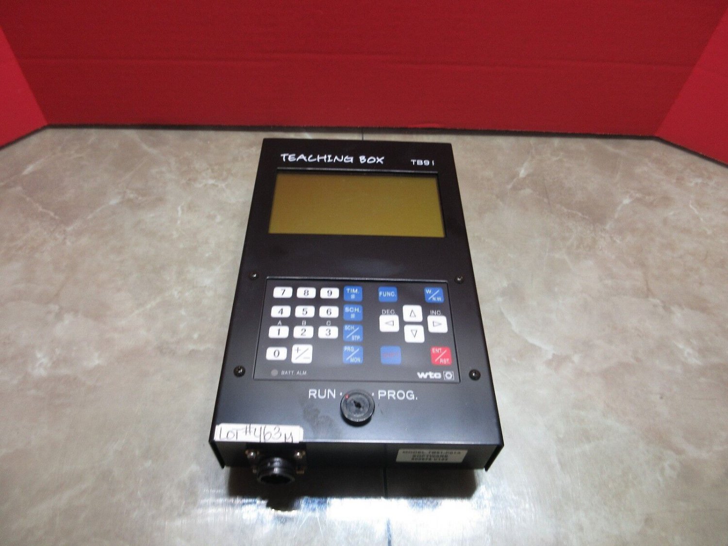 WTC TEACHING TEACH PENDANT BOX PROGRAMMER MODEL TB91-P01A A9-1039 CNC