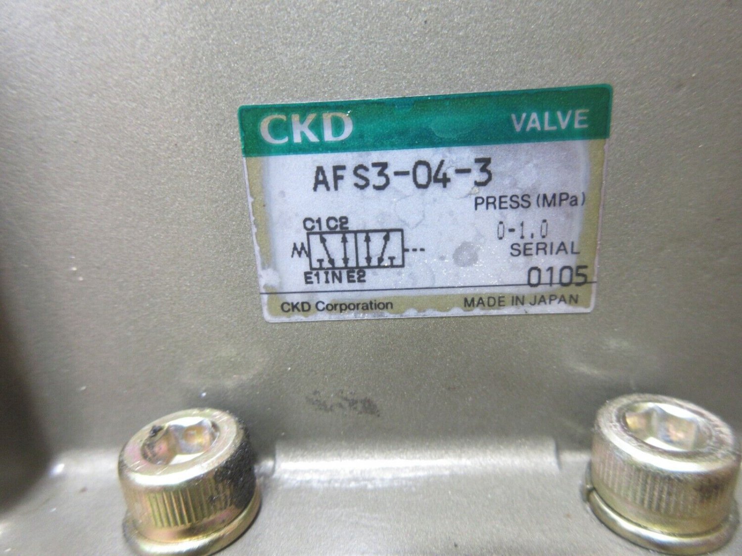 CKD VALVE AFS3-04-3 0105