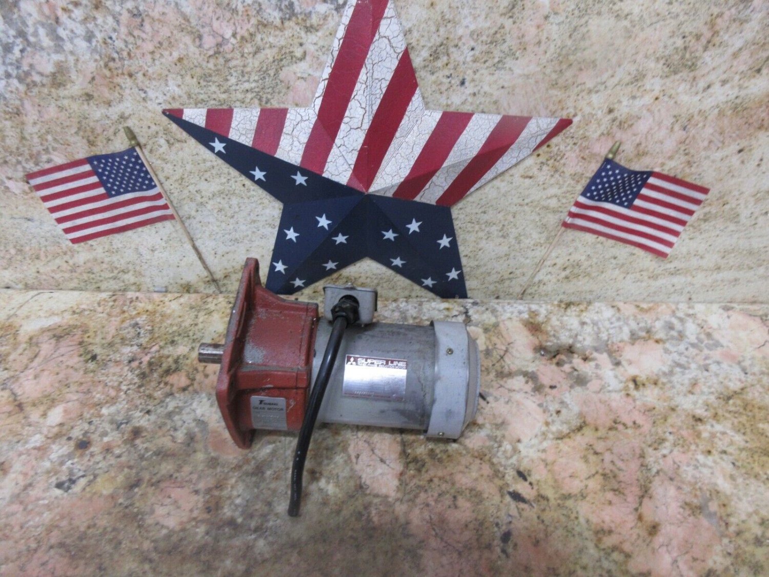 MITSUBISHI TSUBAKI SUPER LINE 3 PHASE GEAR MOTOR 0.2KW 4 POLE SF-JRF ...