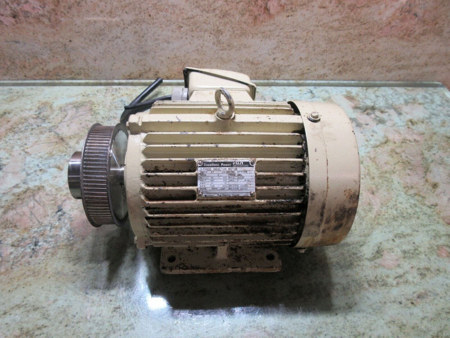 FUJI EXCELLENT POWER 3 PHASE MOTOR MPF5107A JEC-37 STAR SR-16 CNC LATHE