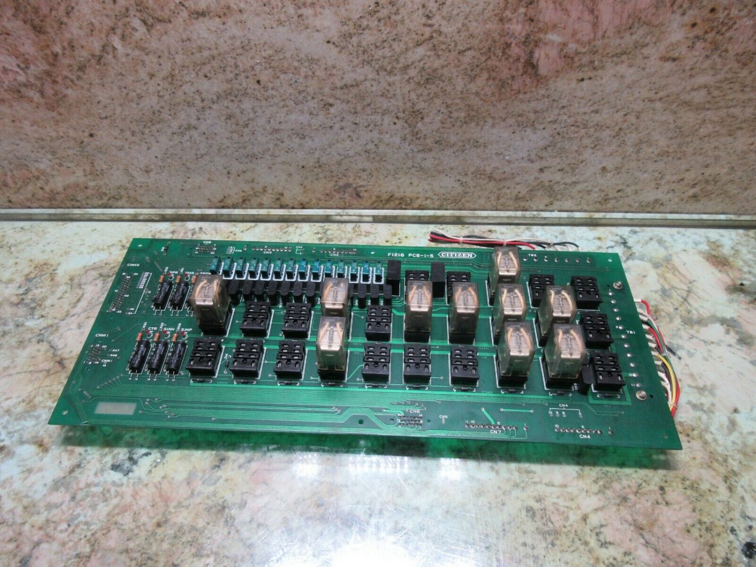 CITIZEN F-16 CNC LATHE RELAY CIRCUIT BOARD F1216 PCB-1-5 WARRANTY