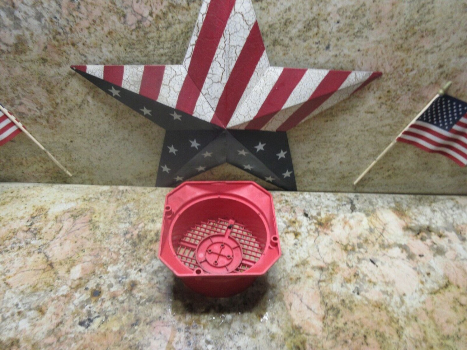 1996 KITAMURA H400 CNC MILL MOTOR COVER 7" 4" FANUC MOTOR RED PLASTIC COVER