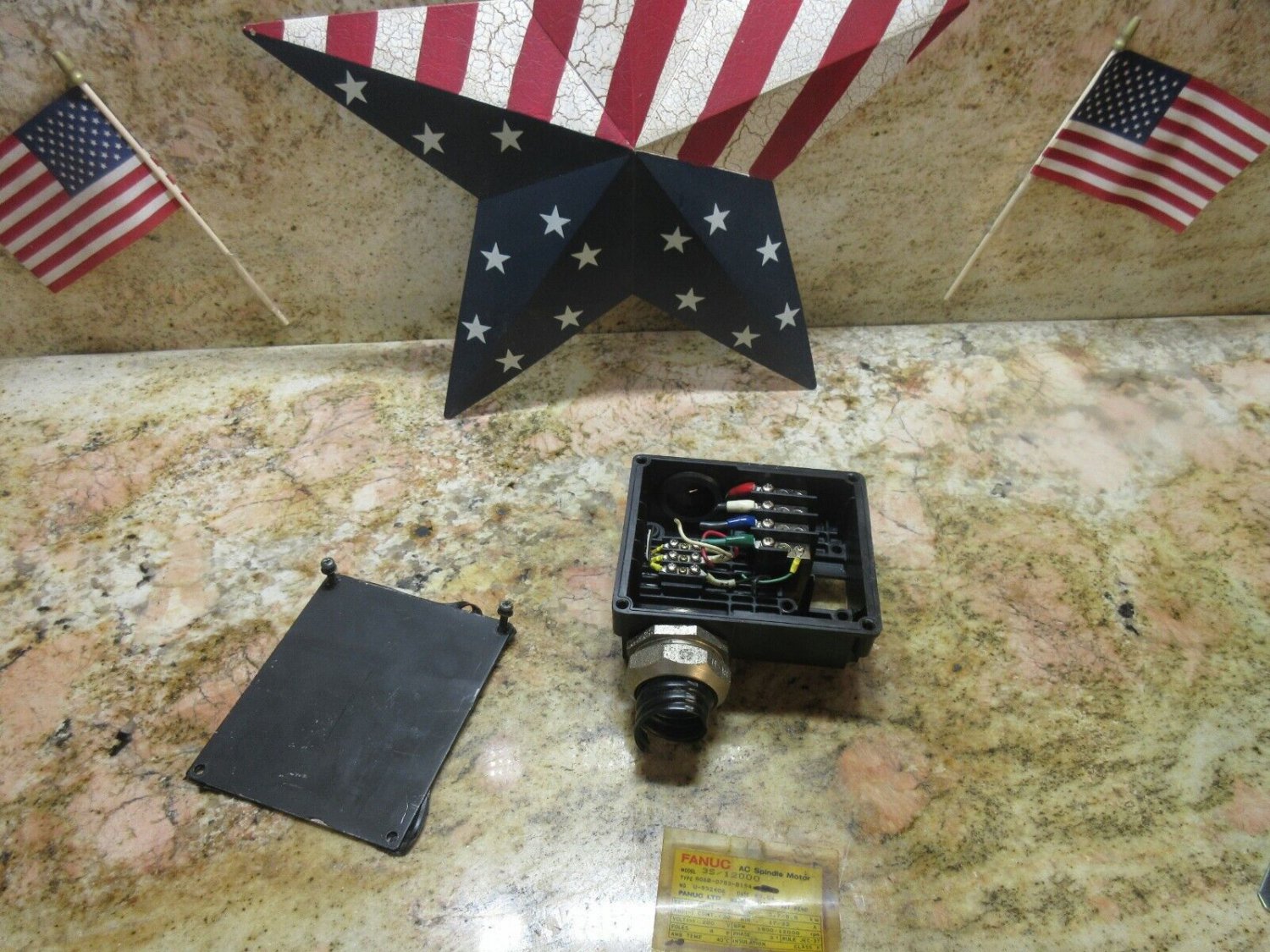 FANUC SPINDLE MOTOR WIRE TERMINAL ELECTRICAL BOX A06B-0753-B194 A290 ...