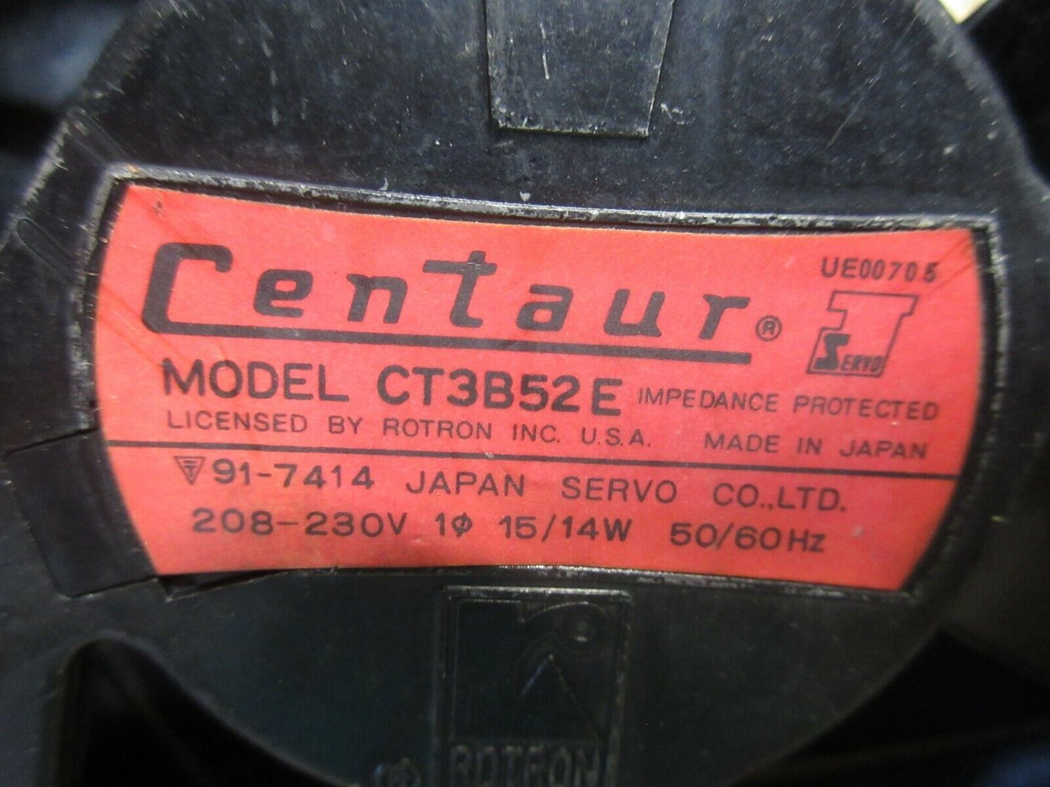 CENTAUR FAN MODEL CT3B52E WARRANTY EACH 1 FAN