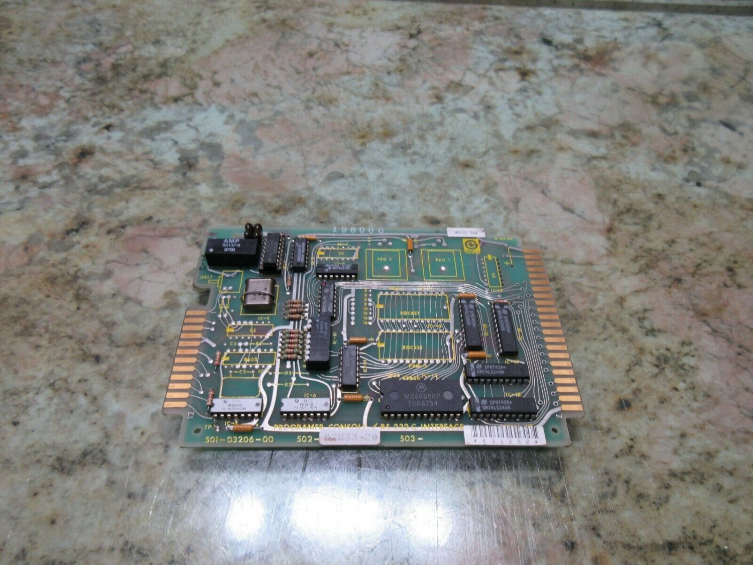 MODICON DANAHER BOARD PROGRAMER CONSOLE 501-03206-00 502-02833-20 RS 232 C