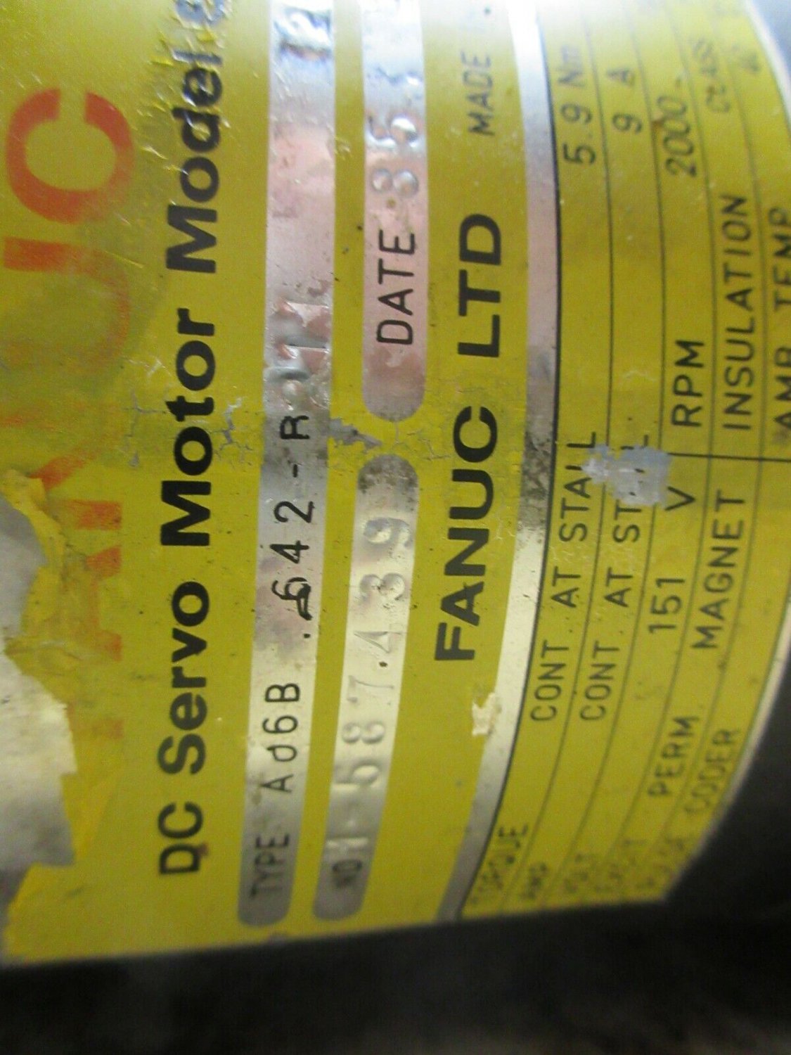 FANUC 5M DC SERVO MOTOR A06B-0642-B211 MIYANO JNC-45 CNC LATHE WARRANTY ...
