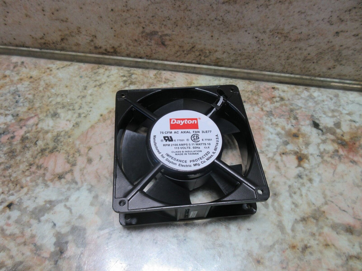 DAYTON 75 CFM AC AXIAL FAN 3LE77 E 77551