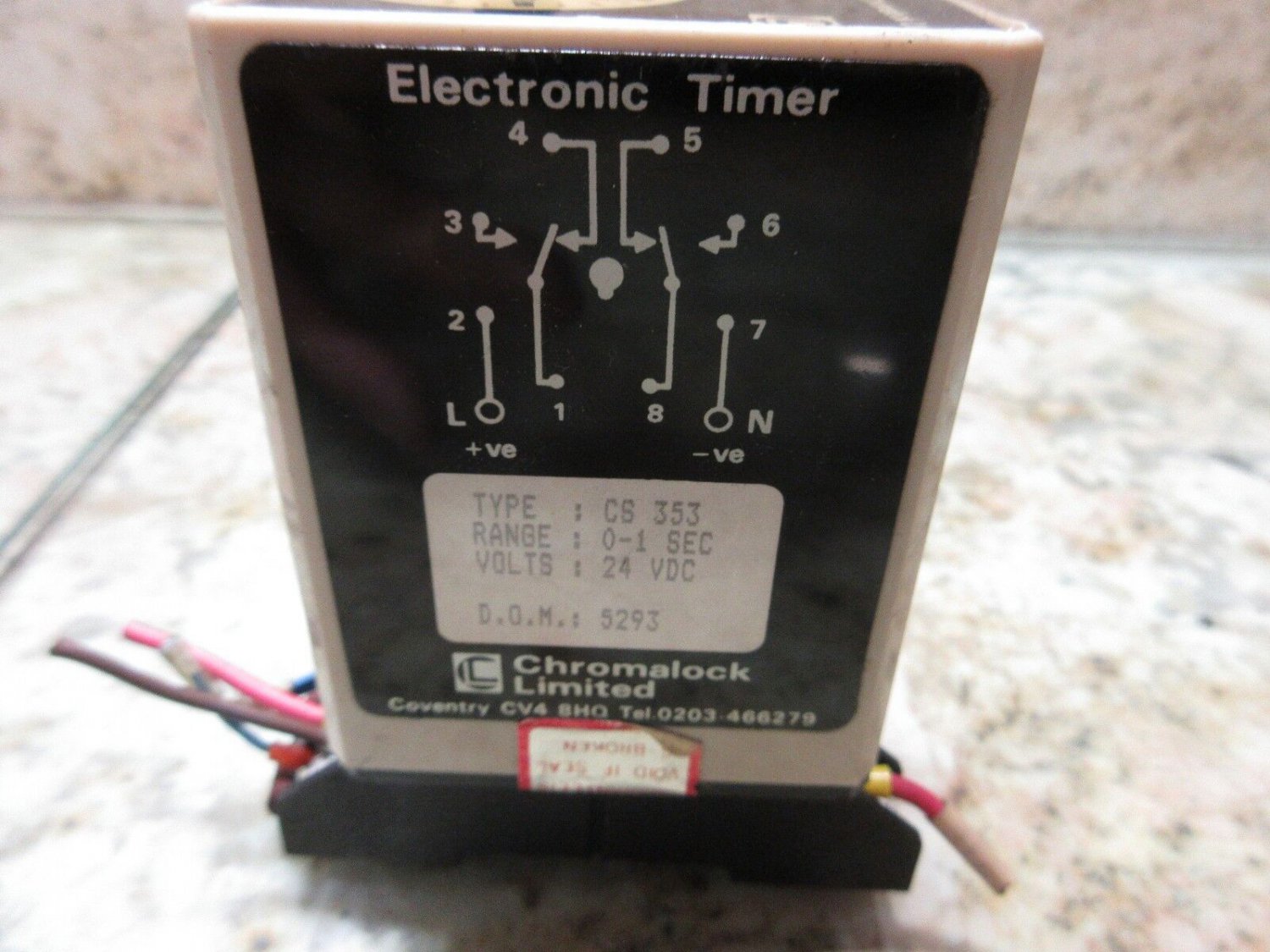 CHROMALOCK ELECTRIC TIMER UNIT CS 353 CINCINNATI ARROW 500 CNC VERTICAL ...