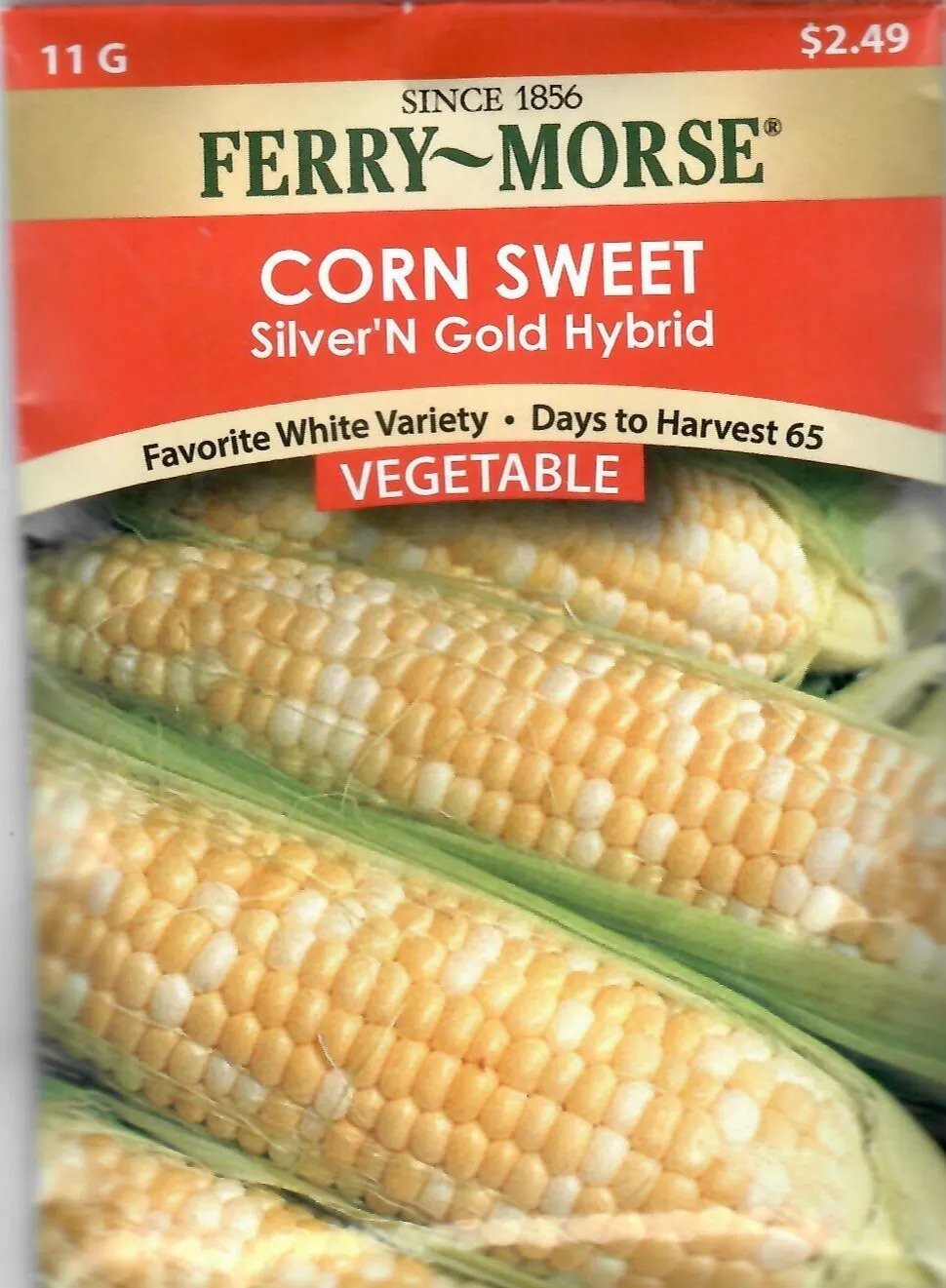 Corn Sweet Silver 'N Gold Hybrid Non-Gmo Vegetable Seeds