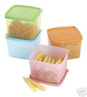 New Tupperware Medium Square Round Set *4*
