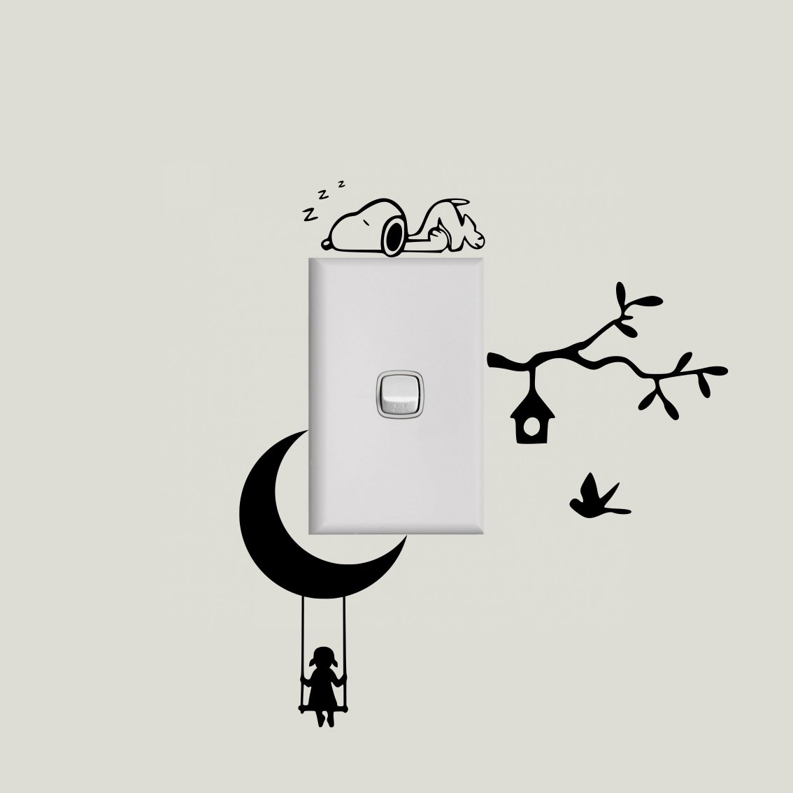 Zzzz Removable Funny Sticker Vinyl Home Decor