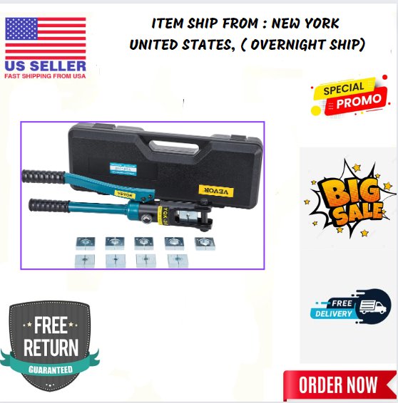 Hydraulic Cable Lug Crimper Tool 4 AWG to 500 MCM,Hydraulic Wire Crimper