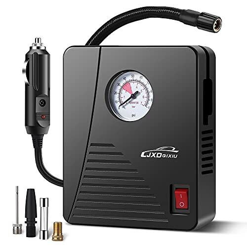 LJXDQIXIU Air Compressor Tire Inflator - Portable DC 12V 100PSI Auto ...