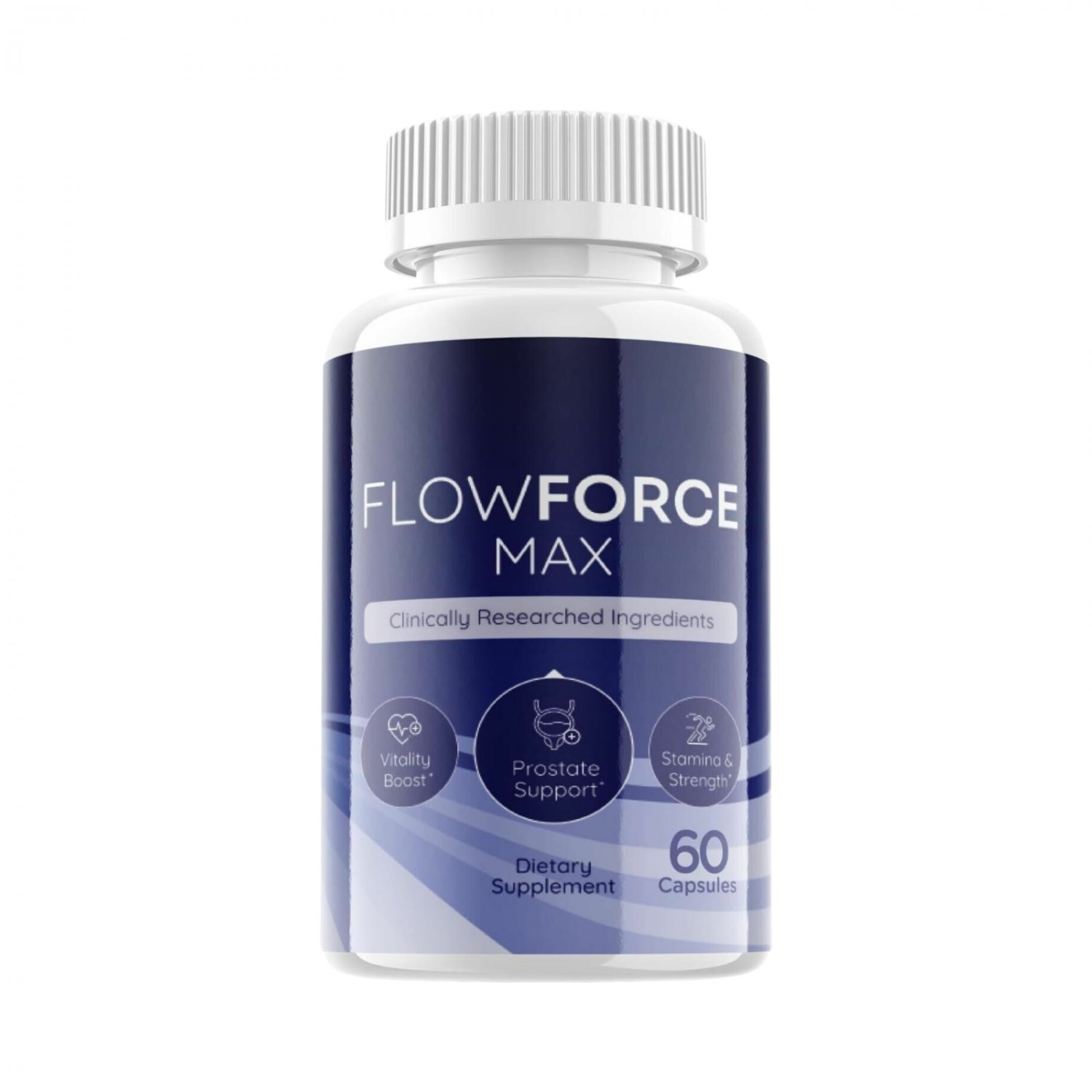 Flow Force Max - Vegan, Male Vitality Supplement Pills - 60 Capsules