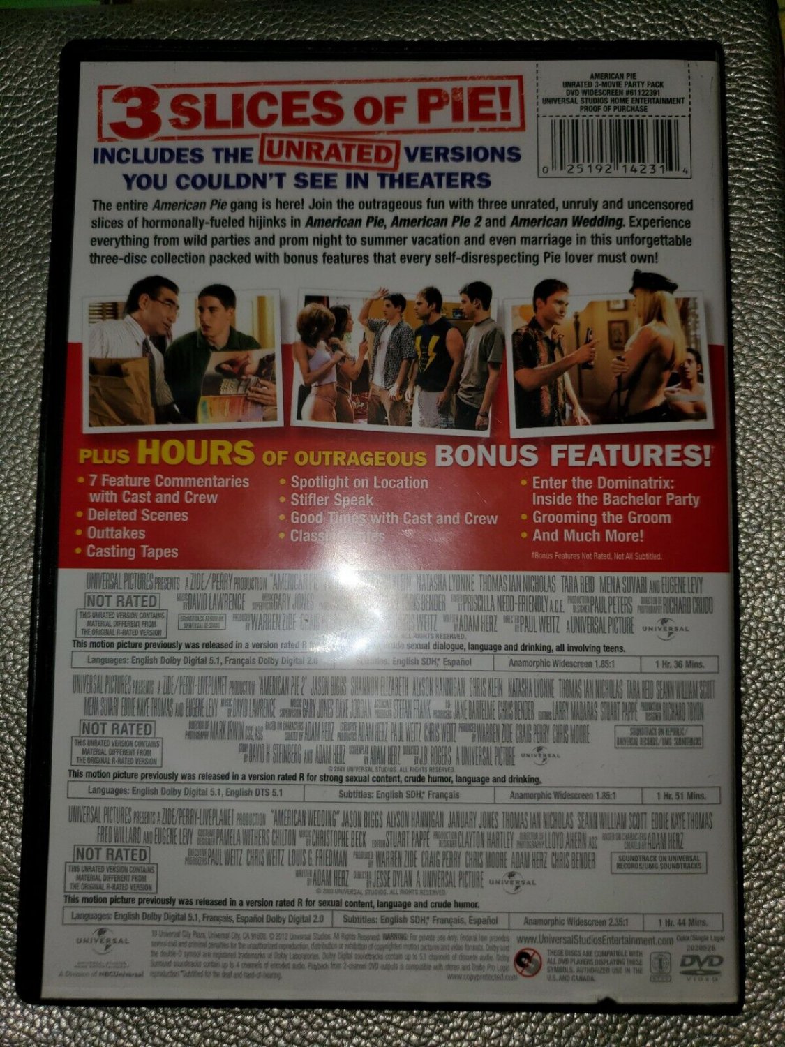 American Pie Party Pack: 3 Movie Collection (DVD, 2012, 3-Disc Set ...