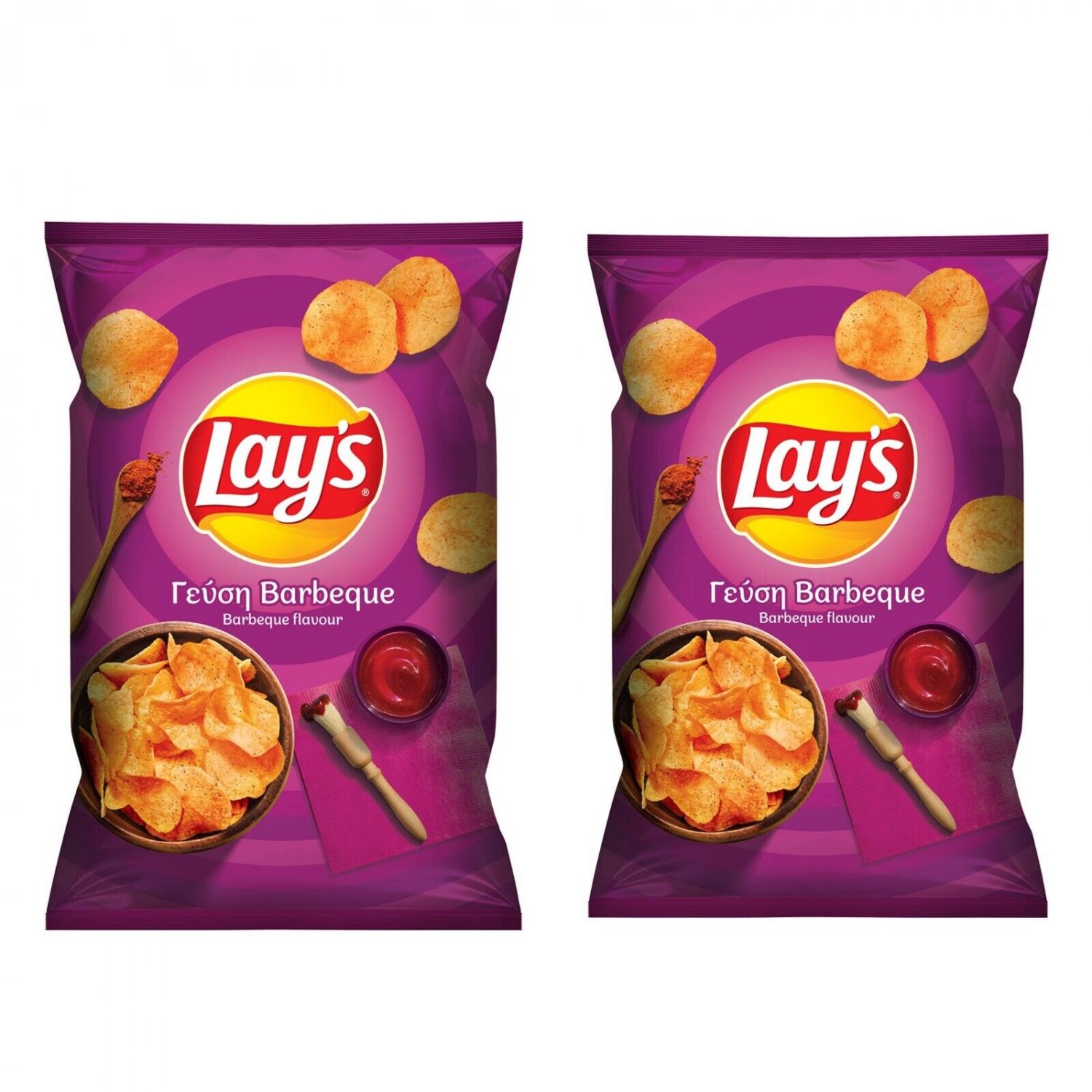 5 Pack Greek Lays Barbeque Flavour Chips FREE SHIP 5X130g