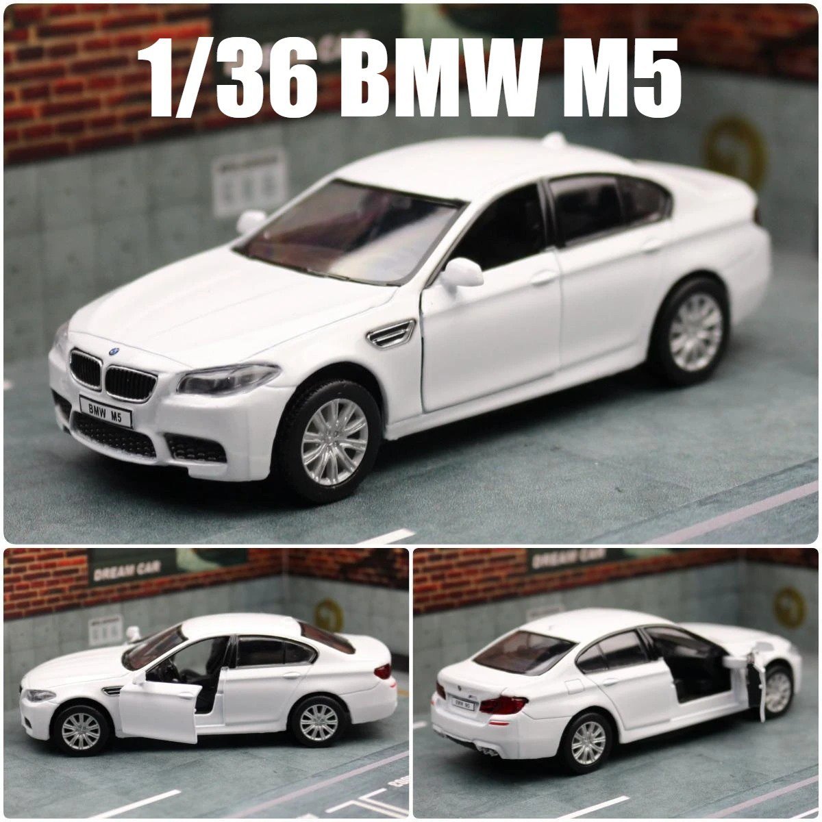 1_36 BMW M5 Sedan Toy Car Model For Children RMZ City Diecast Alloy Metal Miniature Pull -BMW M5