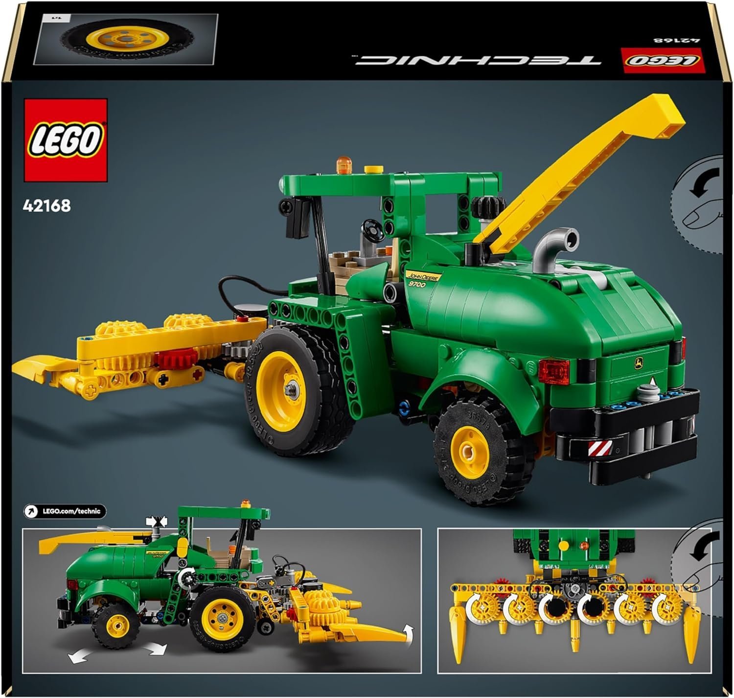 LEGO Technic John Deere 9700 Forage Harvester, Toy Tractor for Children ...