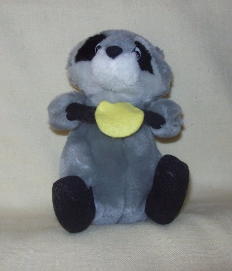 Stuffed Animal, Plush Toy, Raccoon w/ yellow bib
