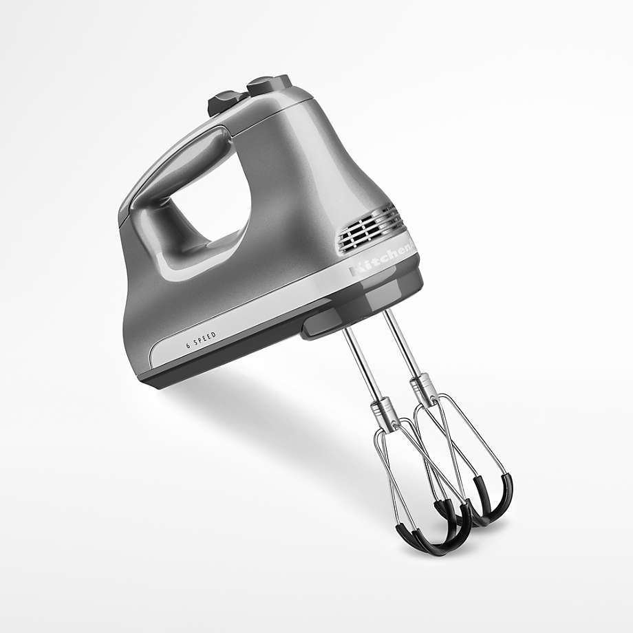 KitchenAid Contour Silver 6-Speed Hand Mixer with Flex Edge Beaters